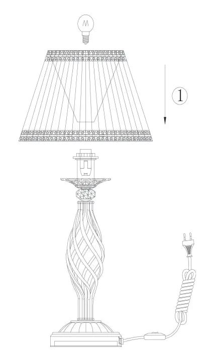 MAYTONi ARM247-00-G Grace Table Lamp Light Instruction Manual
