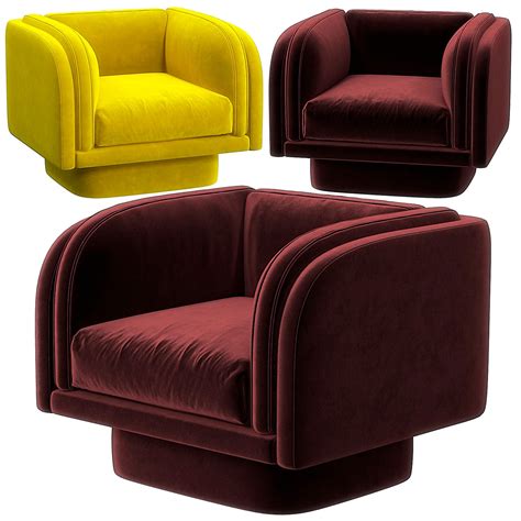 하비 회전 안락 의자 3d 모델 18 Max Obj Free3d