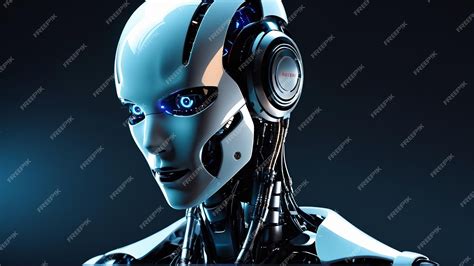 Premium Photo Futuristic Robot Ai Robot Thinking Robot Android Head Humanoid Head Portrait