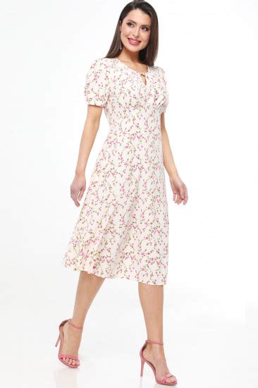 Платье женское «Триумф лета, воздушная», молочный, 44RU — DStrend