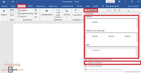 Cómo crear encabezados en Word Portadas para Word