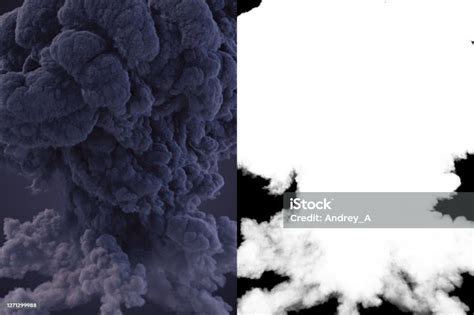알파 채널어두운 연기의 큰 구름 현대 3d 렌더링 일러스트레이션 0명에 대한 스톡 사진 및 기타 이미지 0명 3차원 형태