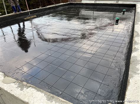 전원주택 지붕코너방수보강 및 비노출우레탄시공 후 누름콘크리트타설과정