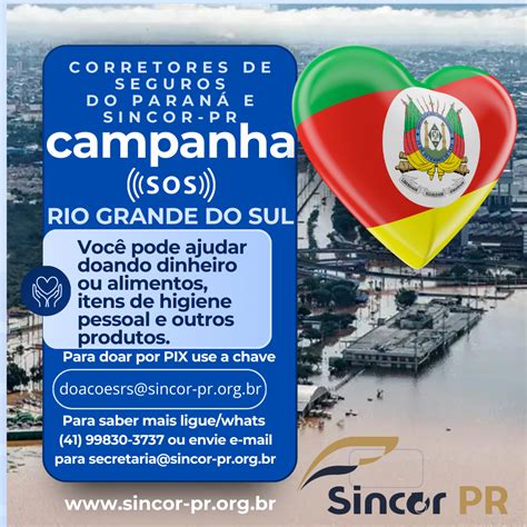 Corretores de Seguros do Paraná e Sincor PR lançam campanha para arrecadar recursos e alimentos