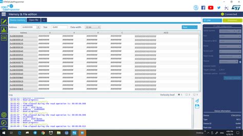internal flash memory not programmed stmicroelectronics community