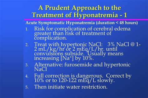 Ppt Diagnosis And Treatment Of Hyponatremia Powerpoint Presentation