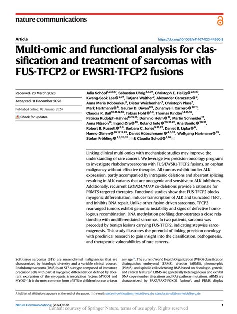 Pdf Multi Omic And Functional Analysis For Classification And