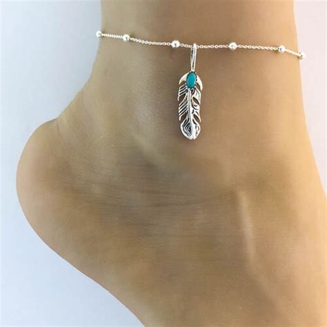 Angel Wing Anklet Sterling Silver Beaded Ankle Bracelet Etsy