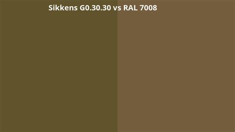 Sikkens G03030 Omzetten Naar Ral 7008 Ral Kleuren