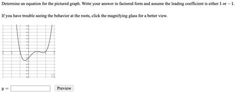 Solved Determine An Equation For The Pictured Graph Write Chegg