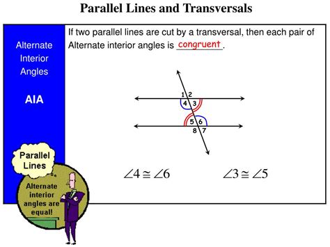 Ppt Lesson Parallel Lines Cut By A Transversal Powerpoint
