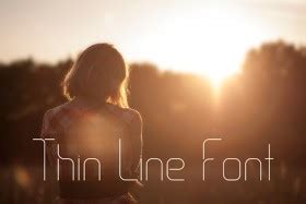 Thin Line Font Free Font Freebiesbug