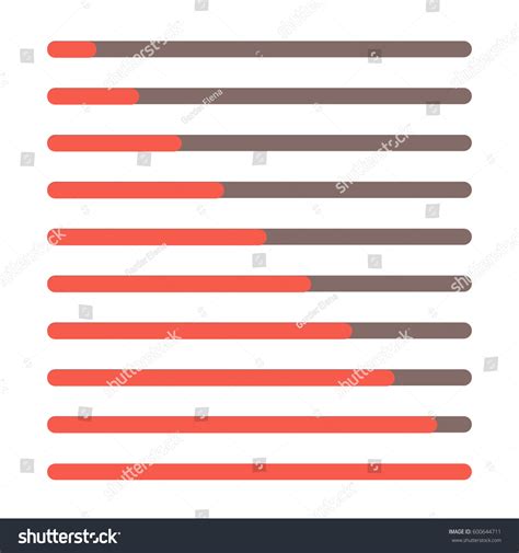 Progress Bar Set Loading Status Bar Stock Vector Royalty Free 600644711 Shutterstock