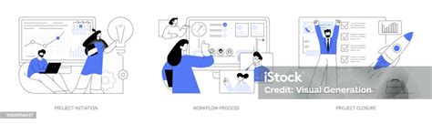 Implementasi Proyek Ilustrasi Vektor Konsep Abstrak Ilustrasi Stok