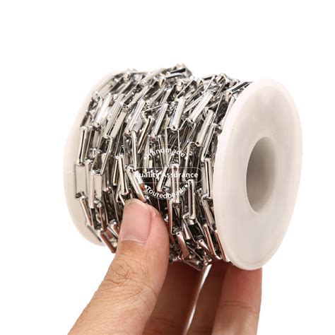 Badu Bg 1 метър от неръждаема стомана 5 мм ширина вериги от златни кутии Направи си сам дълга