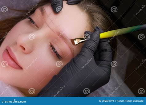 Pmu Procedure Permanent Eyebrow Makeup Stock Image Image Of Redhead