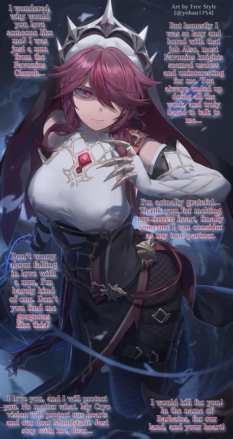Youre A Lucky Favonius Knight [rosaria] [genshin Impact] [nun] [no Sex