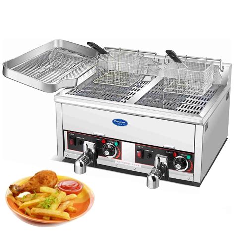 Buy Commercial Electric Double Tank Deep Fryer 24l Dombelo Ug