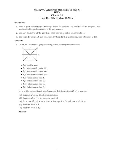 2024math2070hw2sol Pdf Number Theory Discrete Mathematics