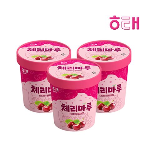 해태 체리마루 파인트 3개 컵 아이스크림 홈플러스 택배배송