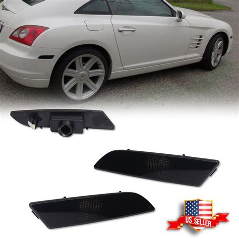 GTINTHEBOX Smoked Rear Bumper Side Marker Reflector Lights For 2004