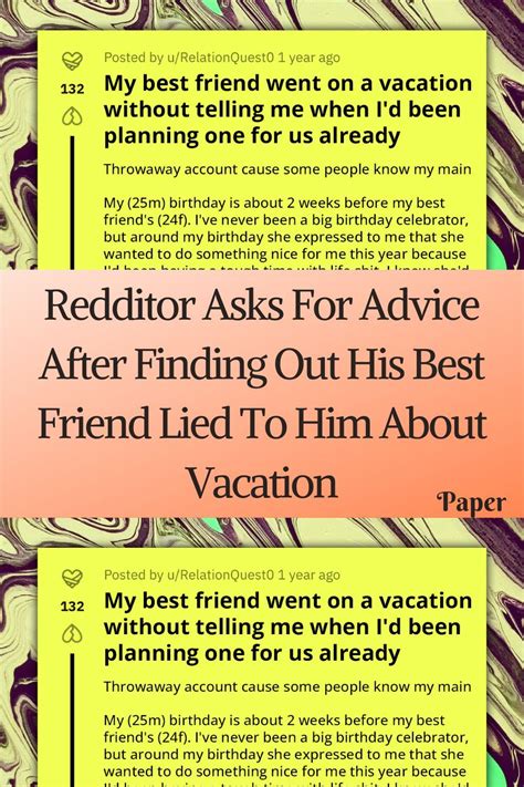 Redditor Asks For Advice After Finding Out His Best Friend Lied To Him