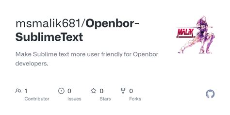 GitHub Msmalik Openbor SublimeText Make Sublime Text More User Friendly For Openbor
