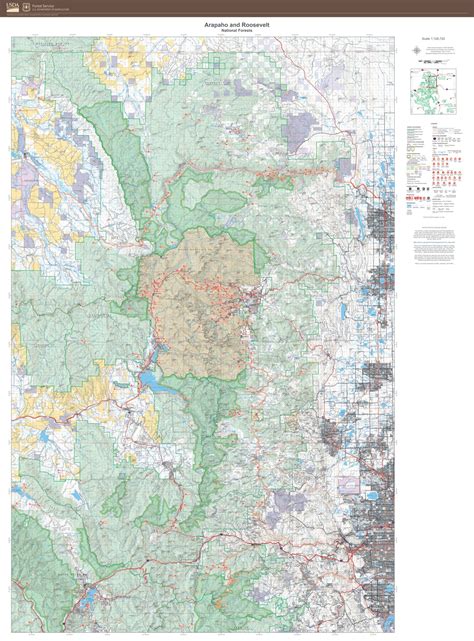 Arapaho And Roosevelt National Forests Map Mytopo Map Store