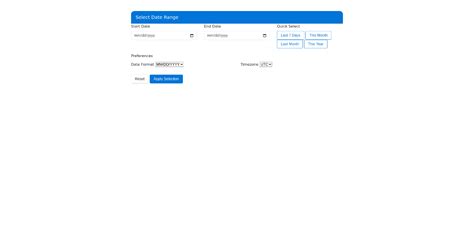 Advanced Date Picker Free Html Bootstrap Component