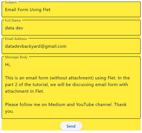 Email Form Using Flet — Part 1 As A Entrepreneur Or Engineer You Might By Mohsen Shahriari