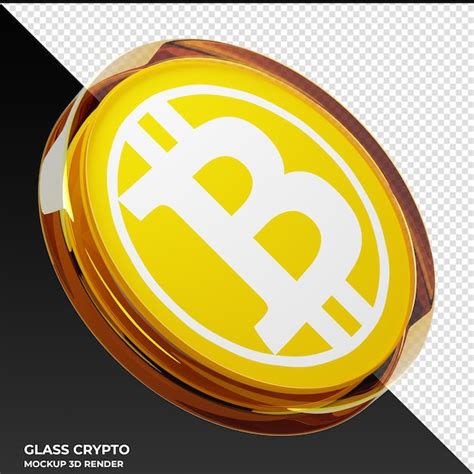 Premium Psd Bitcoin Gold Btg Glass Crypto Coin 3d Illustration