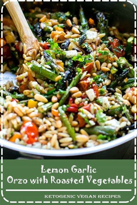 Lemon Garlic Orzo With Roasted Vegetables Food Lade