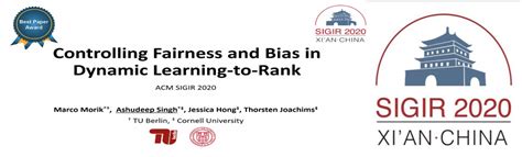 Sigir20 最佳论文：通往公平、公正的learning To Rank！ 知乎