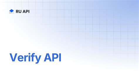 Verify Api Ru Api