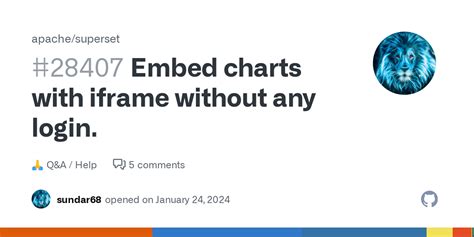 Embed Charts With Iframe Without Any Login Apache Superset Discussion GitHub