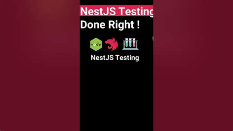 Nestjs Testing Tutorials Nestjs Testing Youtube