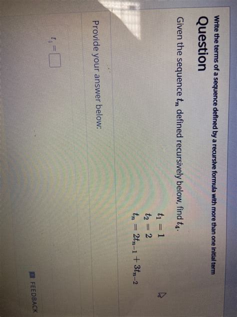 Solved Write The Terms Of A Sequence Defined By A Recursive