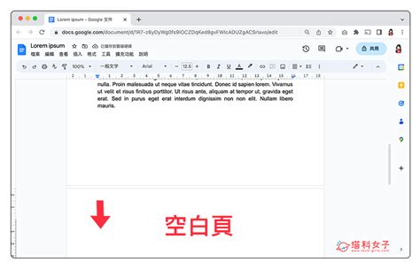 Google 文件新增空白頁教學這 2 個方法快速插入空白頁面 塔科女子