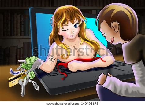 Hacker Sexy Girl Work Internet Hacker Stock Illustration Shutterstock