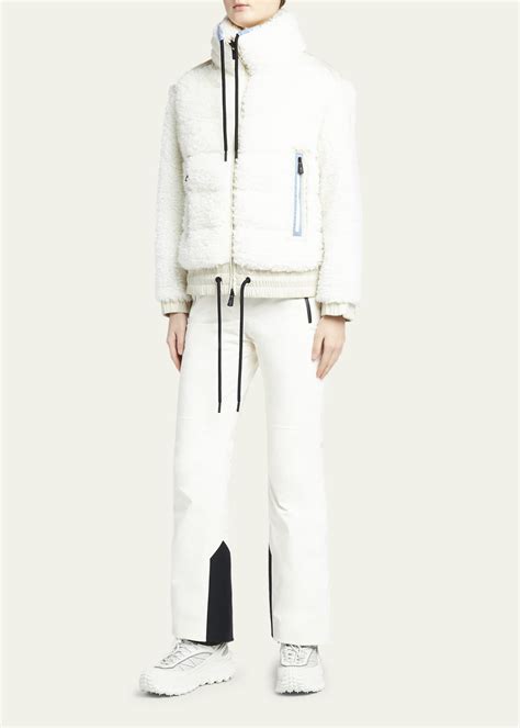 Moncler Zip Up Faux Sherpa Drawstring Puffer Jacket Bergdorf Goodman