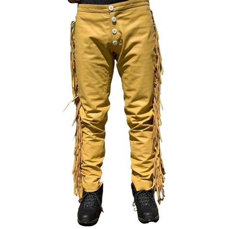 Western Leather Pant Chaps Trouser Style With Fringe Shop Now