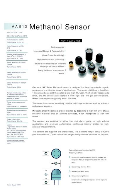 Pdf Methanol Sensor Farnell · Pdf Fileaas13methanol Sensor