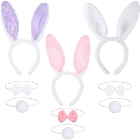 Easter Bunny Costume Pack Of 9 3 Different Colours Set Redstar