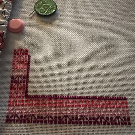 Palestinian Tatreez Cypress Trees And Stars Cross Stitch Pattern