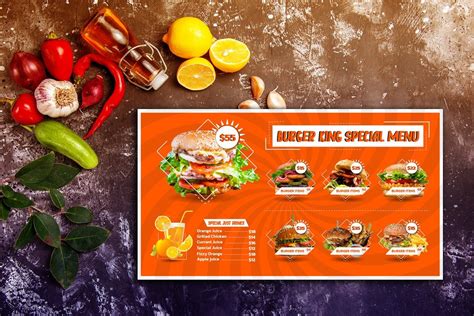 Digital Menu Board Templates Design Cuts