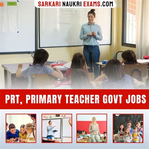 Prt Primary Teacher Govt Jobs 2024 Primary Teacher Sarkari Naukri