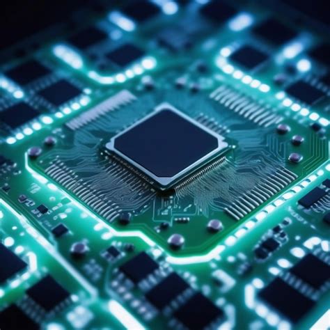 premium photo integrated microchip circuit board for server central computer processor