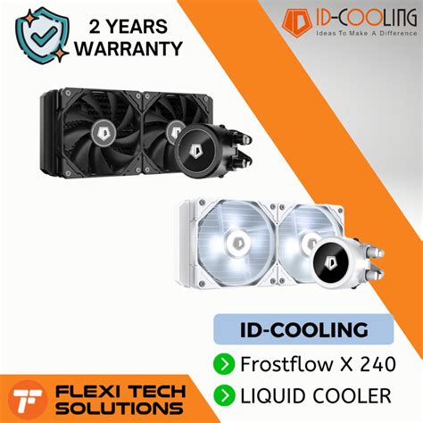 Id Cooling Frostflow X 240 Lite Black Snow Aio Liquid Cooler Flexi Tech