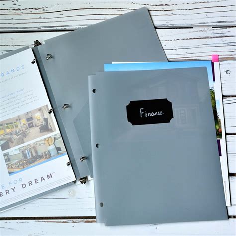 Babeever 6 Pack Heavy Duty Plastic Two Pocket Folders Binder Dividers With Pocket 3 Hole