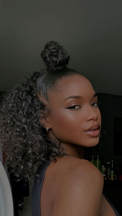 Curly Hairstyle Half Up Half Down